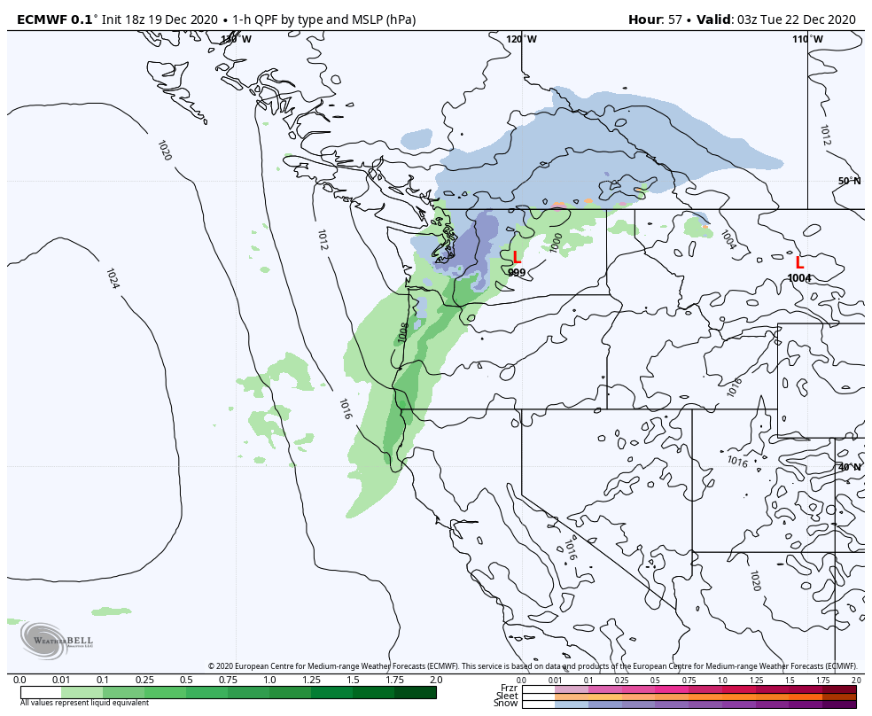 Assessing the potential for lowland snow in the Seattle area on Monday ...